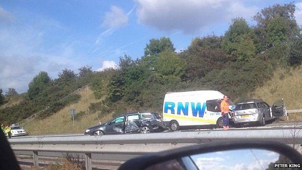 Motorist killed, six others injured, in one of two M53 crashes - BBC News