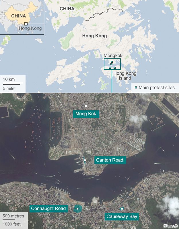 Hong Kong protests: Mapping the crowds - BBC News