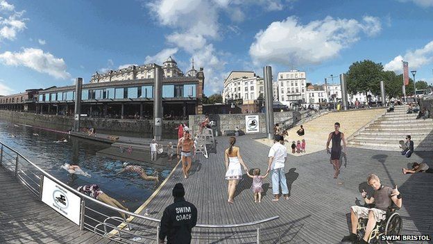 Swimming in Bristol Harbour campaign started by students - BBC News