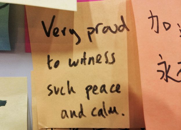 Hong Kong protests: Pleas from the protest wall - BBC News