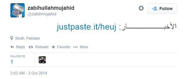 Twitter 'misplaces' Taliban official in Pakistan - BBC News