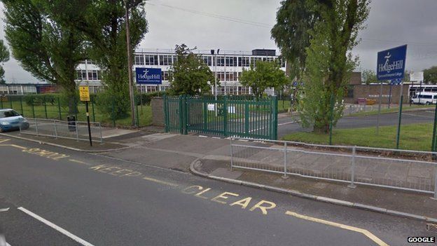 Two treated after Hodge Hill College lab leak - BBC News
