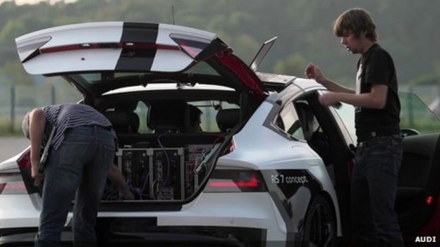 Audi claims self-drive car speed record after German test - BBC News