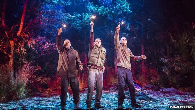 Neville's Island play makes a splash in West End - BBC News