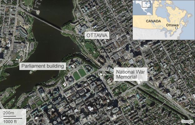 Ottawa shootings: Key moments and reaction in video - BBC News