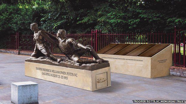 VC hero Fred Potts statue funding bid hits target - BBC News