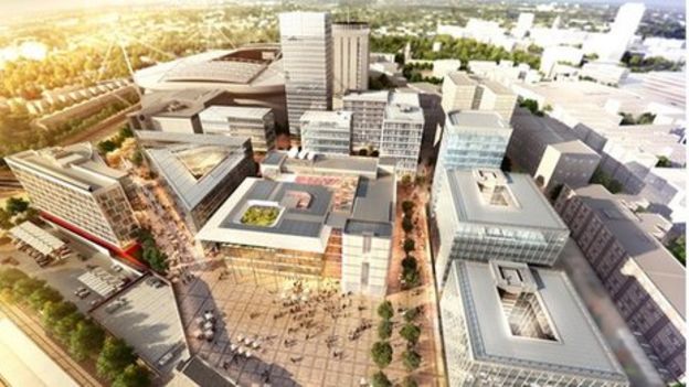 Cardiff Embankment £500m riverside redevelopment unveiled - BBC News