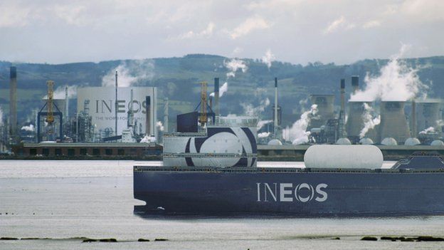 Grangemouth plant owner Ineos boosts ethane ship order - BBC News