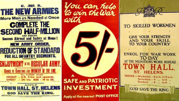 World War One posters reveal St. Helens war messages - BBC News