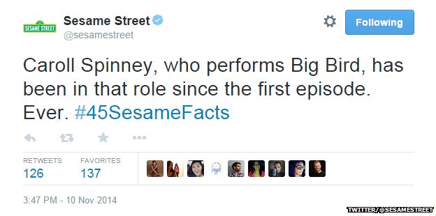 Sesame Street shares trivia on Twitter to celebrate 45 years - BBC News