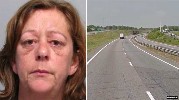 A14 wrong way driver Tracey Matthews jailed - BBC News