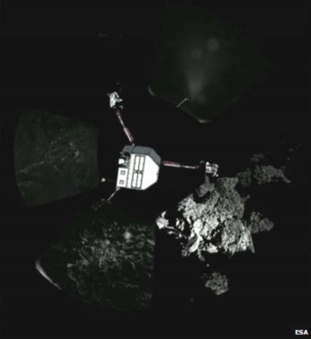 Pictures: Space photos of probe's comet landing - BBC Newsround