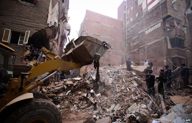 Egypt: Cairo flats collapse kills 17 people - BBC News