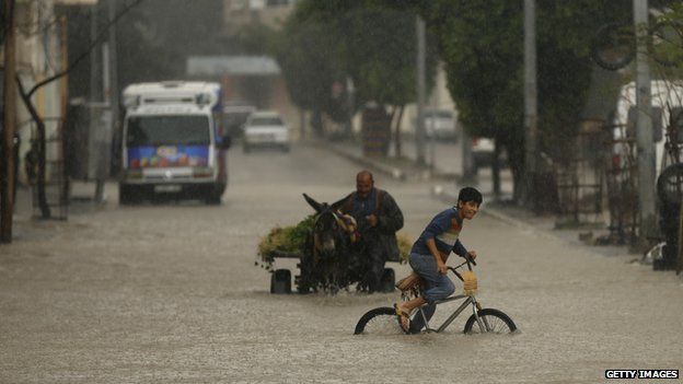 State of emergency declared in Gaza after winter storms - BBC News
