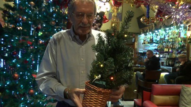 The Angel in Ripley is 'England's most Christmassy pub' - BBC News