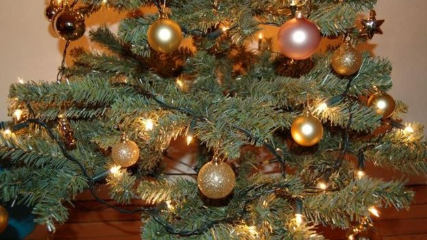 Alternative Christmas trees provide festive flair - BBC News