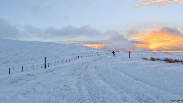 New Lowther Hills ski resort: First snow at Wanlockhead - BBC News