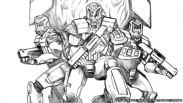 Unseen Judge Dredd art to be published in new collection - BBC News