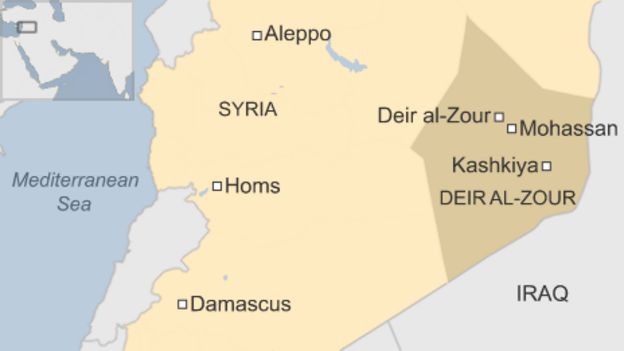 Syria conflict: 230 bodies 'found in mass grave' in Deir al-Zour - BBC News