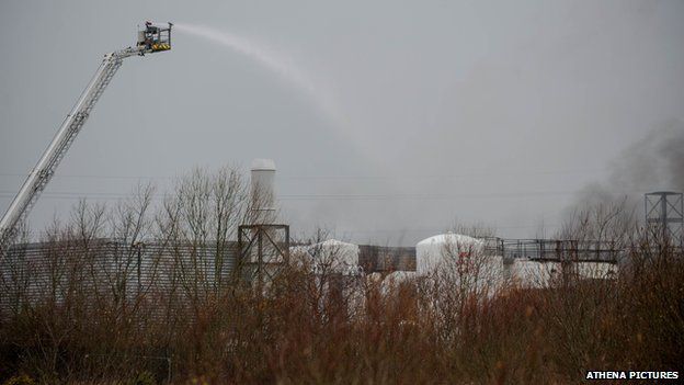Fire brought under control at Pure Wafer, Swansea - BBC News