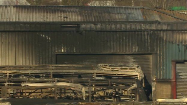 30 coaches in Merthyr depot destroyed in huge blaze - BBC News