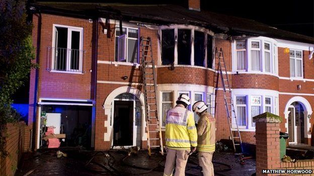 Two people hurt in house fire in Heath, Cardiff - BBC News