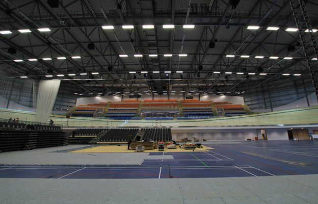 Derby Arena: First look inside delayed velodrome - BBC News