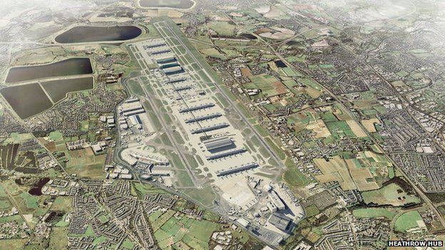 Heathrow Hub runway expansion plans on display - BBC News