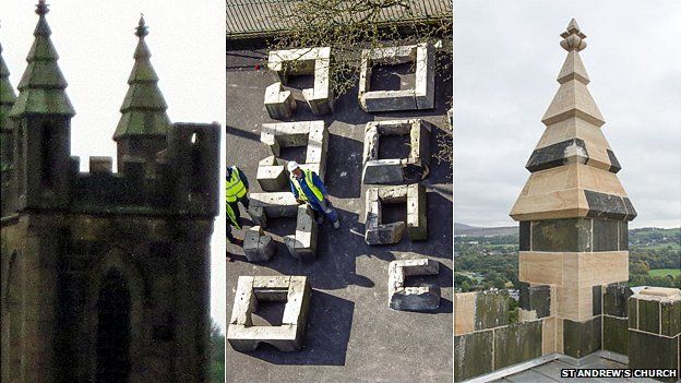 'Partly exploded' Ramsbottom church re-opens - BBC News