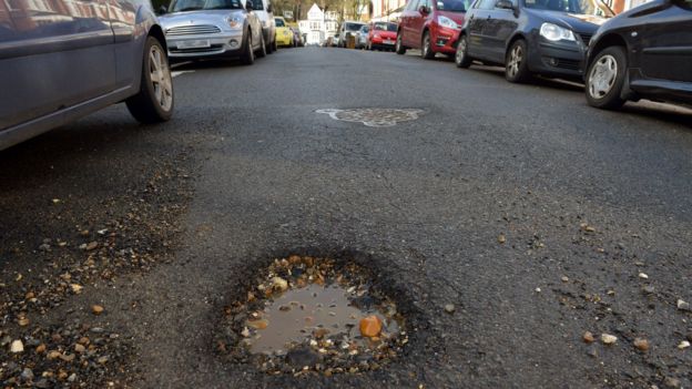 Potential potholes detected by smart scanner - BBC News