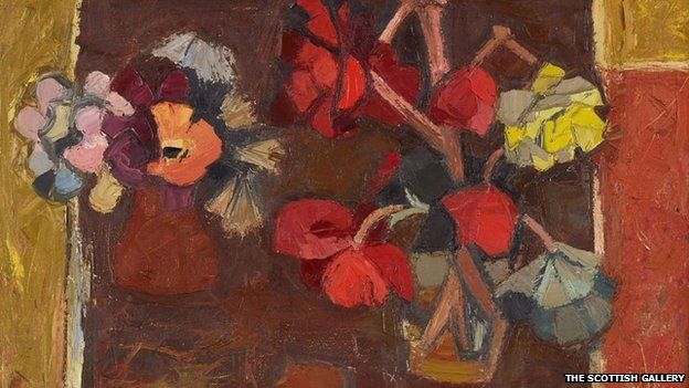 Lost work by Scottish colourist Cadell found on back of painting - BBC News