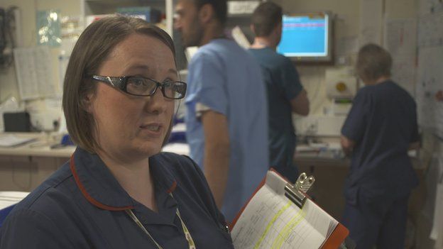 Behind the scenes at Ysbyty Gwynedd hospital in Bangor - BBC News