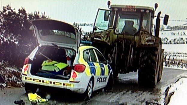 PC Allan Masson on trial for dangerous driving after man hit - BBC News