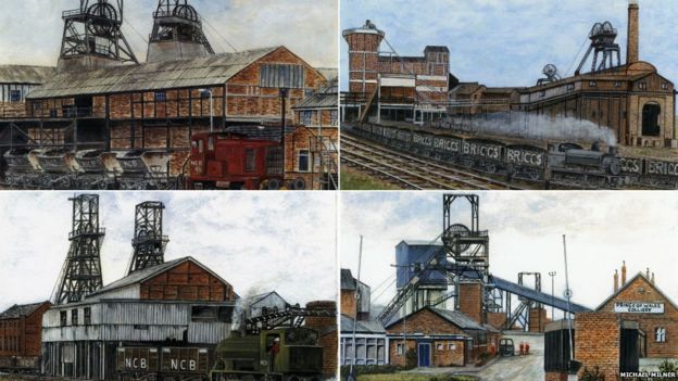 Artist Michael Milner's Yorkshire mining memories - BBC News