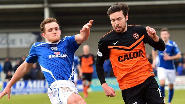 Dundee Utd fan denies throwing flare at Stranraer game - BBC News