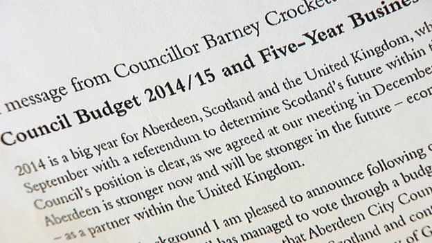 Council letter 'was not to influence independence voters' - BBC News