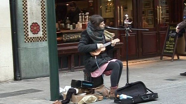 Buskers say Belfast is the best city to perform on the streets - BBC News