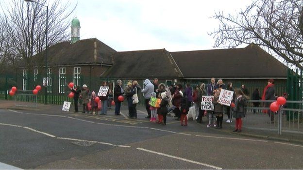 Twydall parents 'ecstatic' as academy plan rejected - BBC News