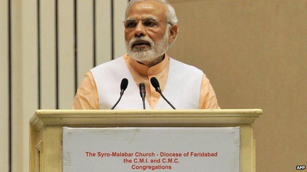 India media welcome PM Modi's promise on religious freedom - BBC News