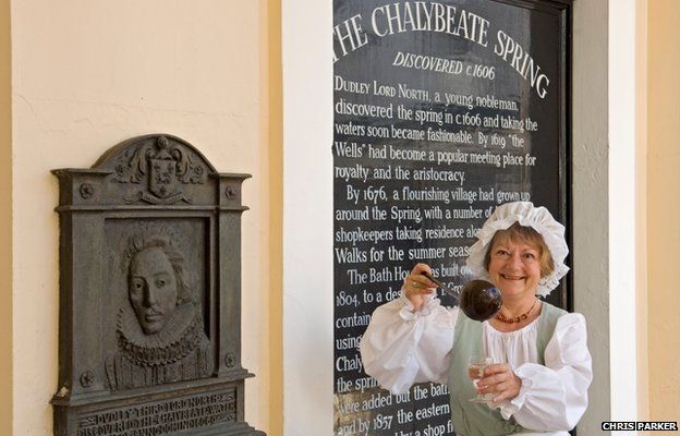 Tunbridge Wells' historic Chalybeate spring flows again - BBC News