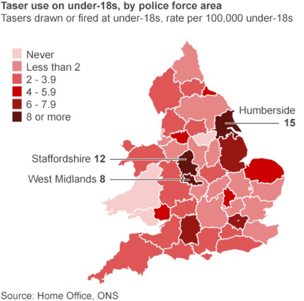Tasers drawn on '400 children in 2013' - BBC News