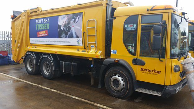 Don't be a Tosser campaign starts in Northamptonshire - BBC News