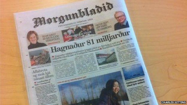 Iceland: Paper published back to front in nod to history - BBC News