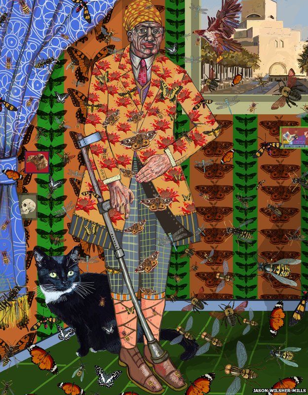 Qatar exhibition display for artist Jason Wilsher-Mills - BBC News