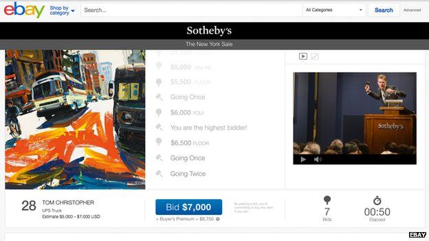 Sotheby's auctions to be streamed live on eBay - BBC News