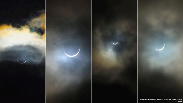 Scotland watches the partial solar eclipse - BBC News