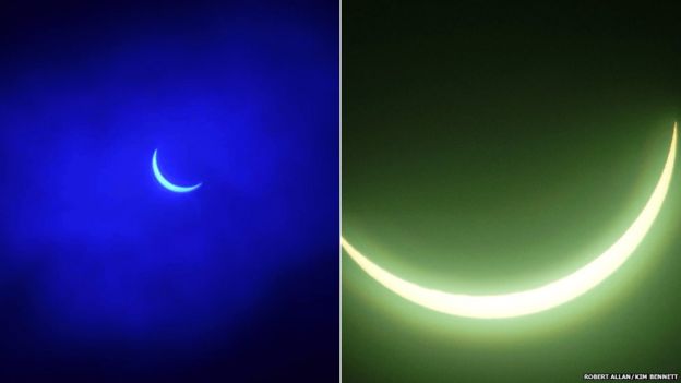 Scotland watches the partial solar eclipse - BBC News