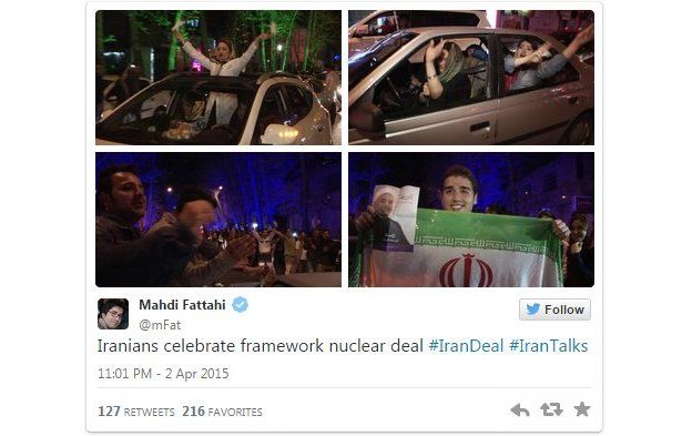 Iran nuclear talks: Celebrations in Tehran and online - BBC News