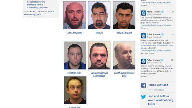 Police Scotland launches 'most wanted' site - BBC News