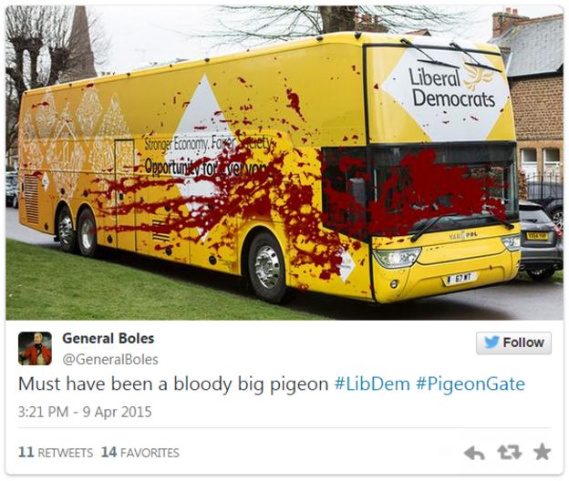 Election 2015: Lib Dem battle bus draws first blood - BBC News